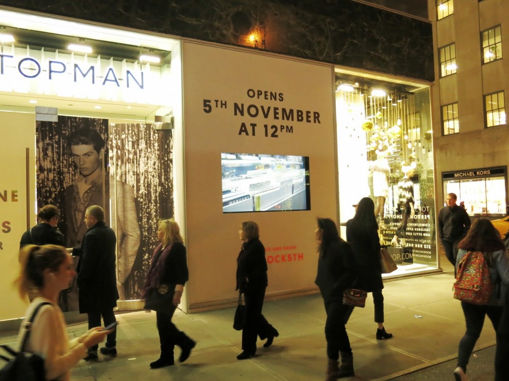 Digital Window Display Video Installation TOPSHOP NYC USA