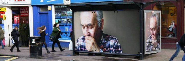 Interactive Bus Shelter Ads. Audio Attracts Attention to Digital Signage